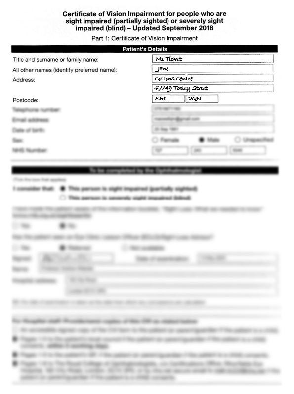 How do I submit a Certificate of Vision Impairment (CVI) as Evidence of Eligibility? – AXS UK ...